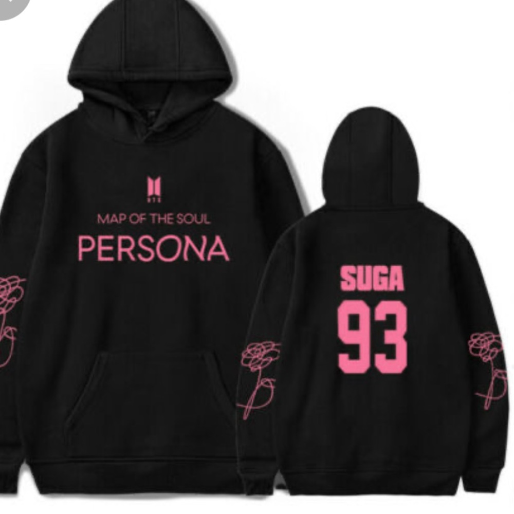 Bts Persona Black Hoodie Jung Kook Logo - Gem